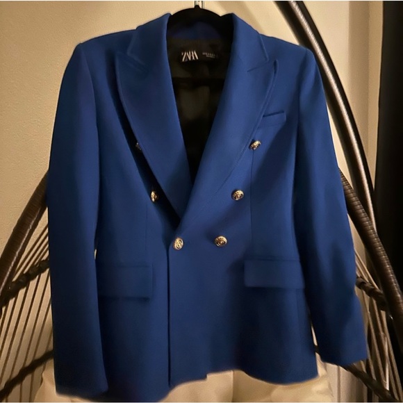 Zara | Jackets & Coats | Royal Blue Zara Blazer | Poshmark